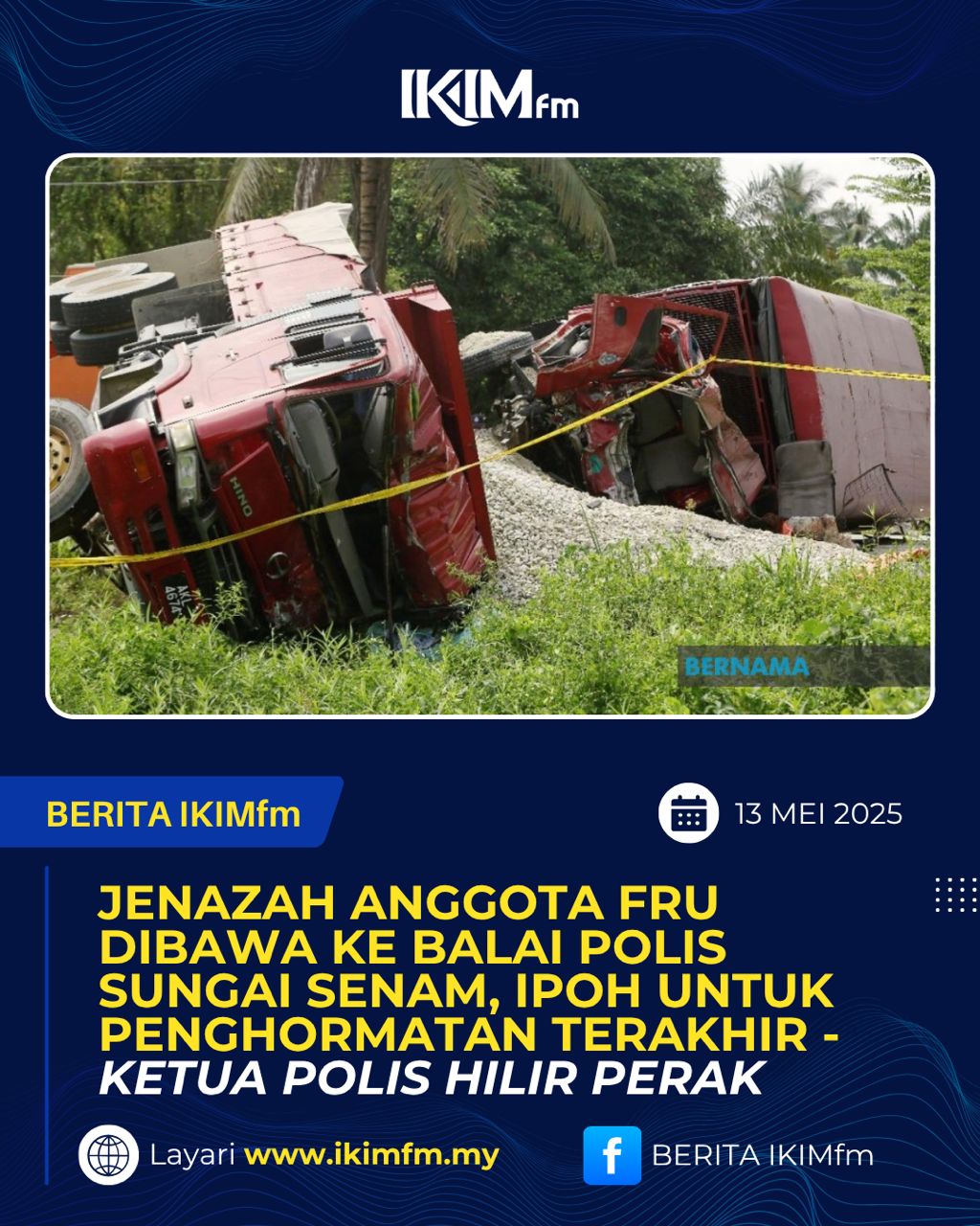 JENAZAH ANGGOTA FRU DIBAWA KE BALAI POLIS BATU SENAM, IPOH UNTUK ...